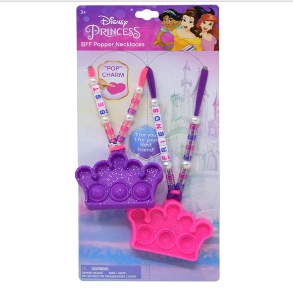 Disney | Accessories | Nwt Disney Princess Bff Popper Necklaces 2pk ...